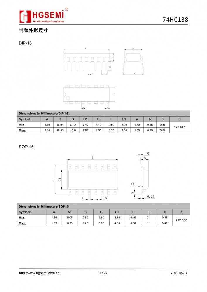 74HC138 datasheet page 7