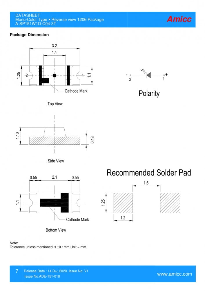 A-SP151W1D-C04-3T datasheet page 7