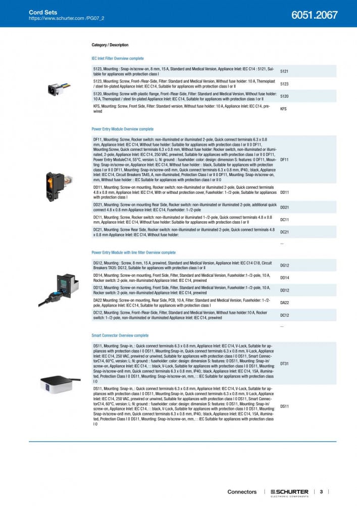 SCHURTER 6051.2067 technical document page 3