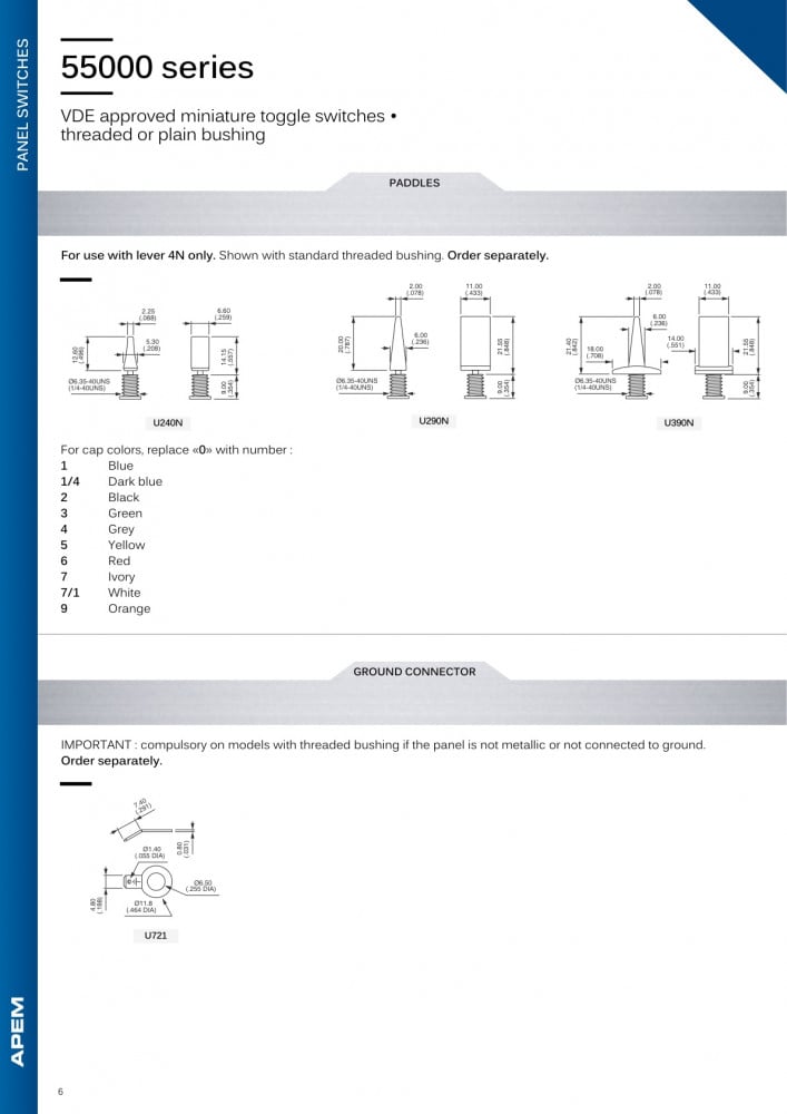 APEM 55000 series datasheet page 6