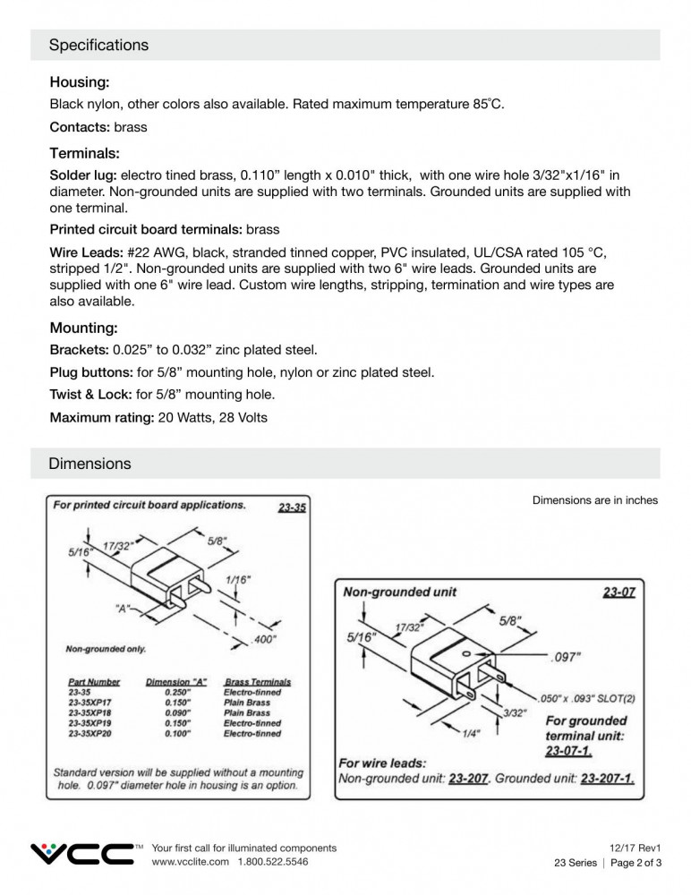 LEA NETWORKS 23 Series lampholder document page 2
