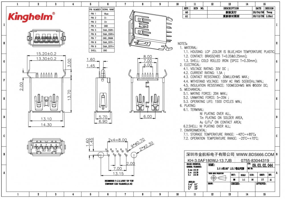 KH-3.0AF180WJ-13.7JB technical drawing preview