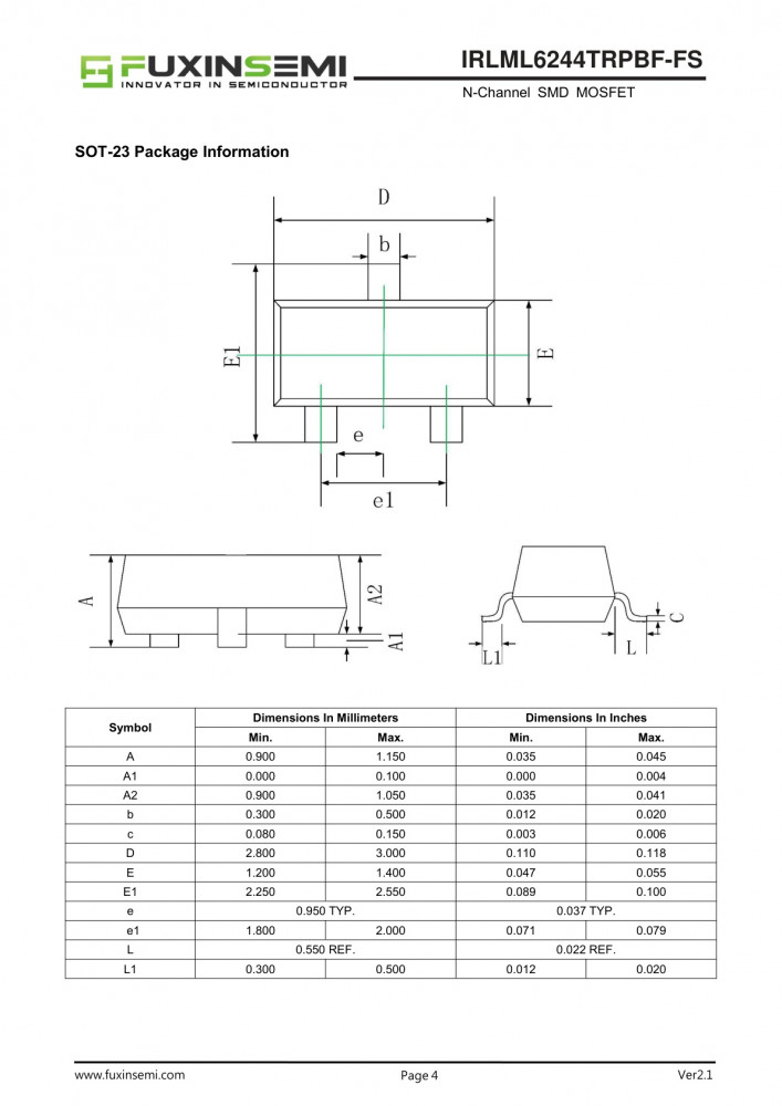 IRLML6244TRPBF-FS datasheet page 4