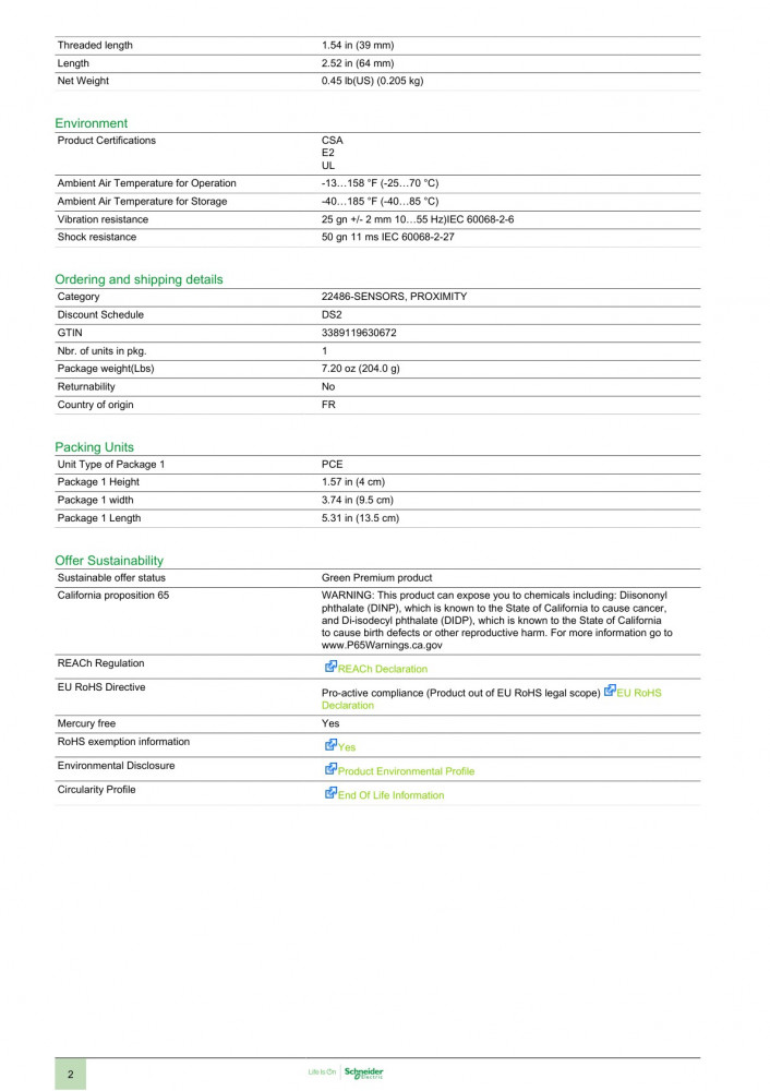 XS630B5PBL2 technical document page 2