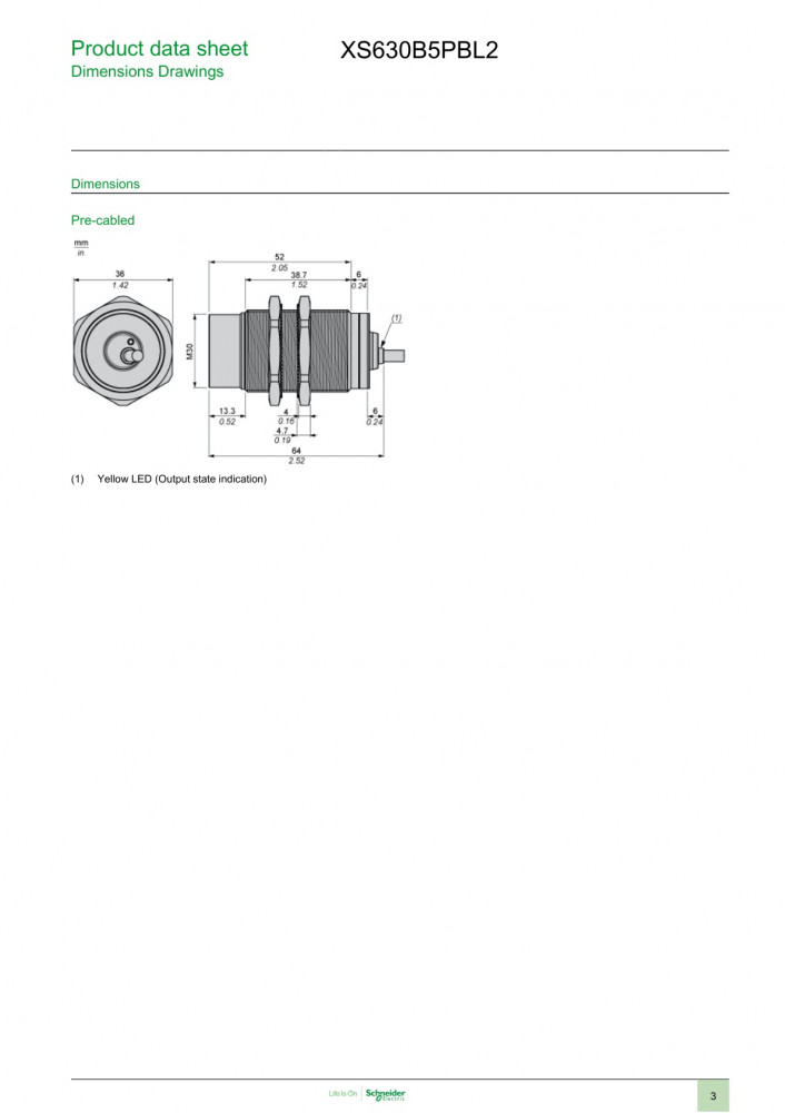 XS630B5PBL2 technical document page 3
