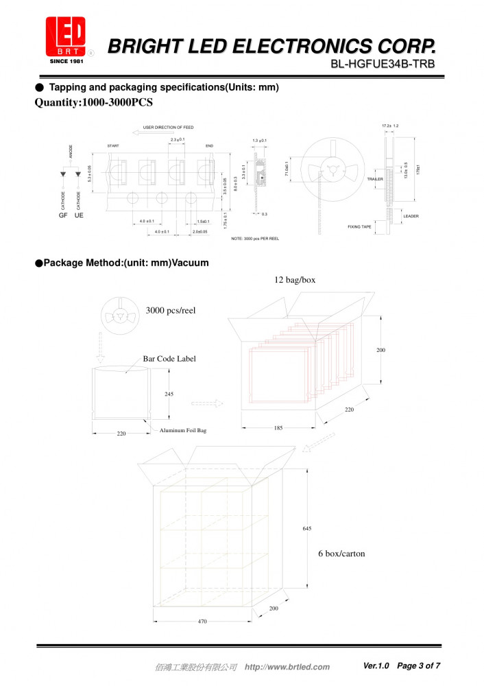 BL-HGFUE34B-TRB datasheet page 3
