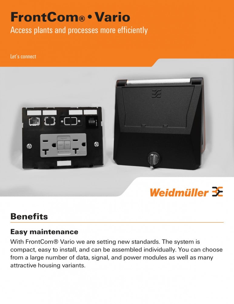 WEIDMULLER FrontCom Vario documentation page 1