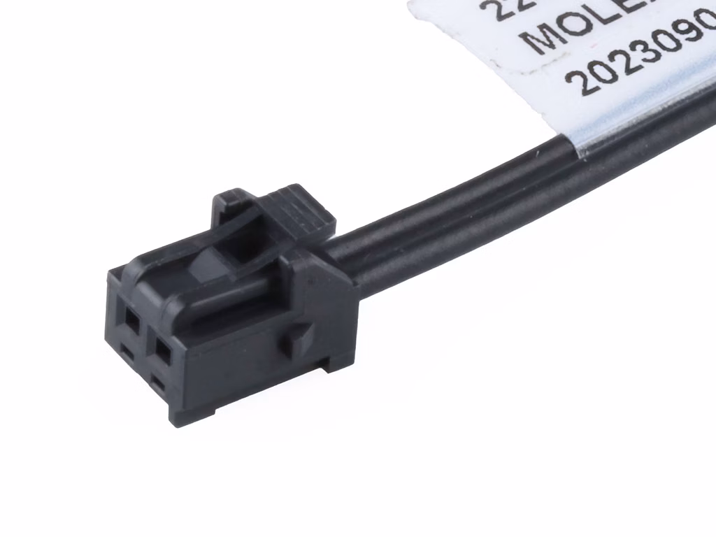 KK Plus 250-to-Pigtail Off-the-Shelf (OTS) Cable Assembly, 2.50mm Pitch, Single Row, 600.00mm Length, 3 Circuits, Black
