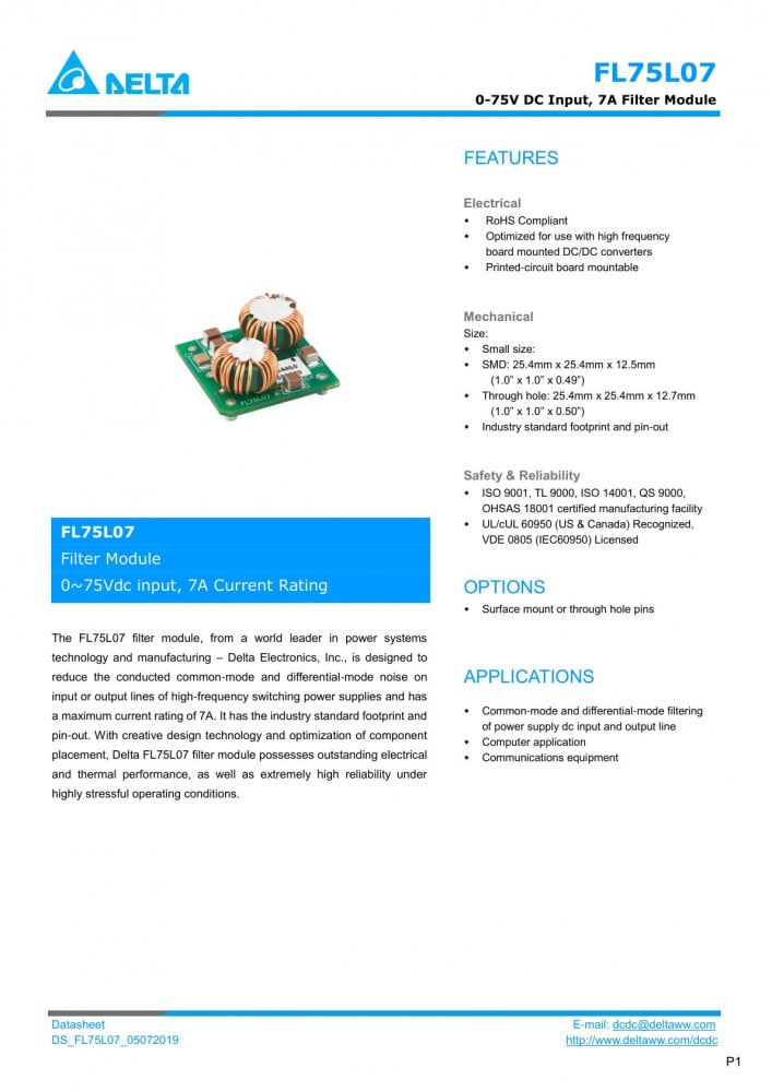 FL75L07A datasheet page 1
