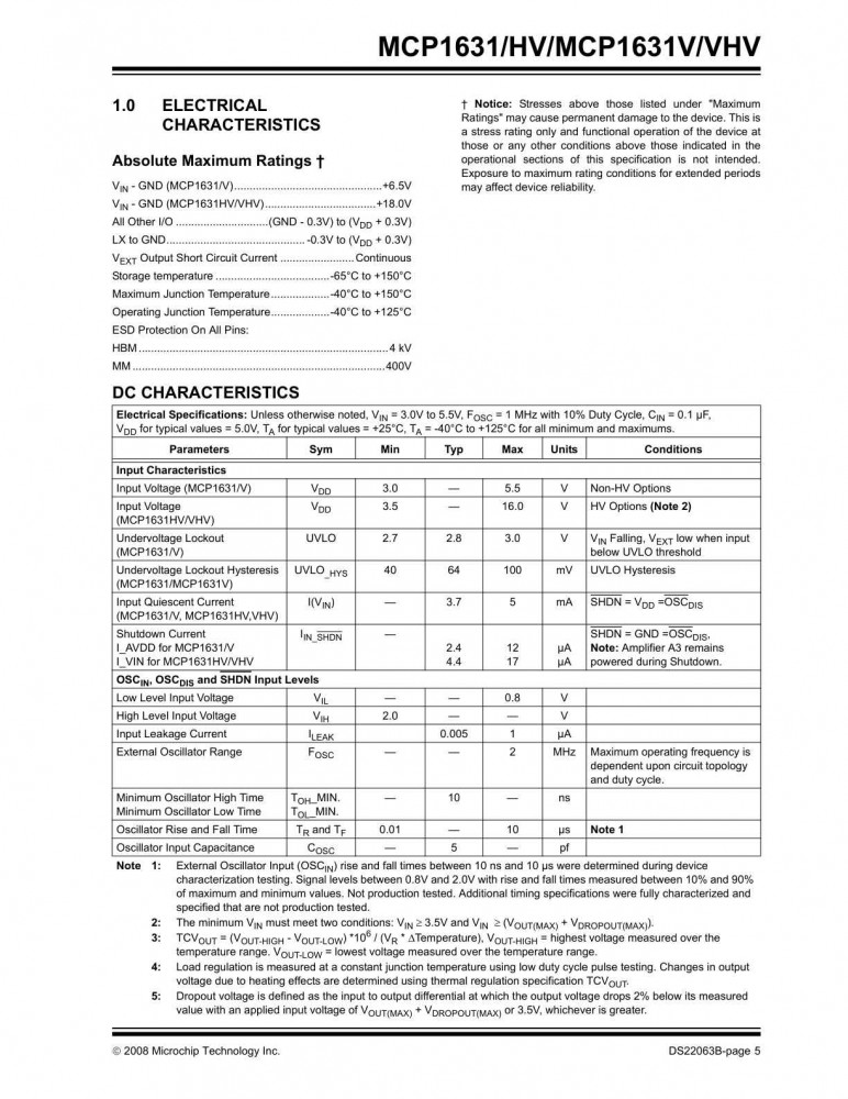 MCP1631 document page 5