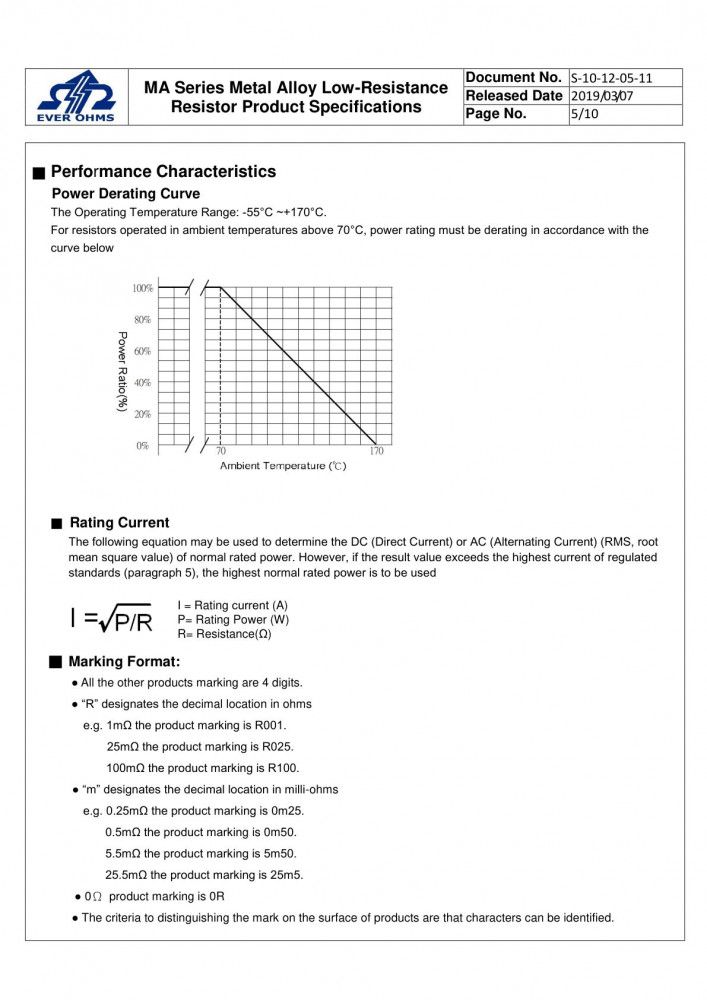 EVER OHMS MA Series datasheet page 5