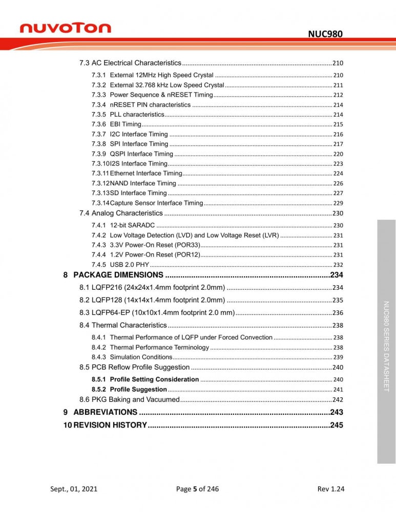 NUC980 datasheet page 5