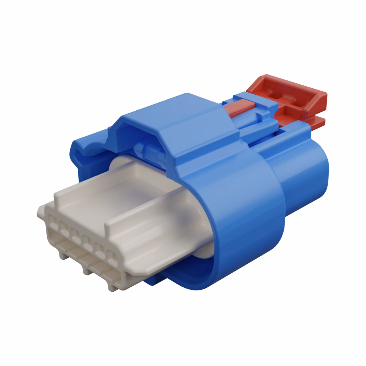 Squba Sealed Receptacle Assembly with CPA, 1.80mm Pitch, Single Row, 6 Circuits, Blue for sale