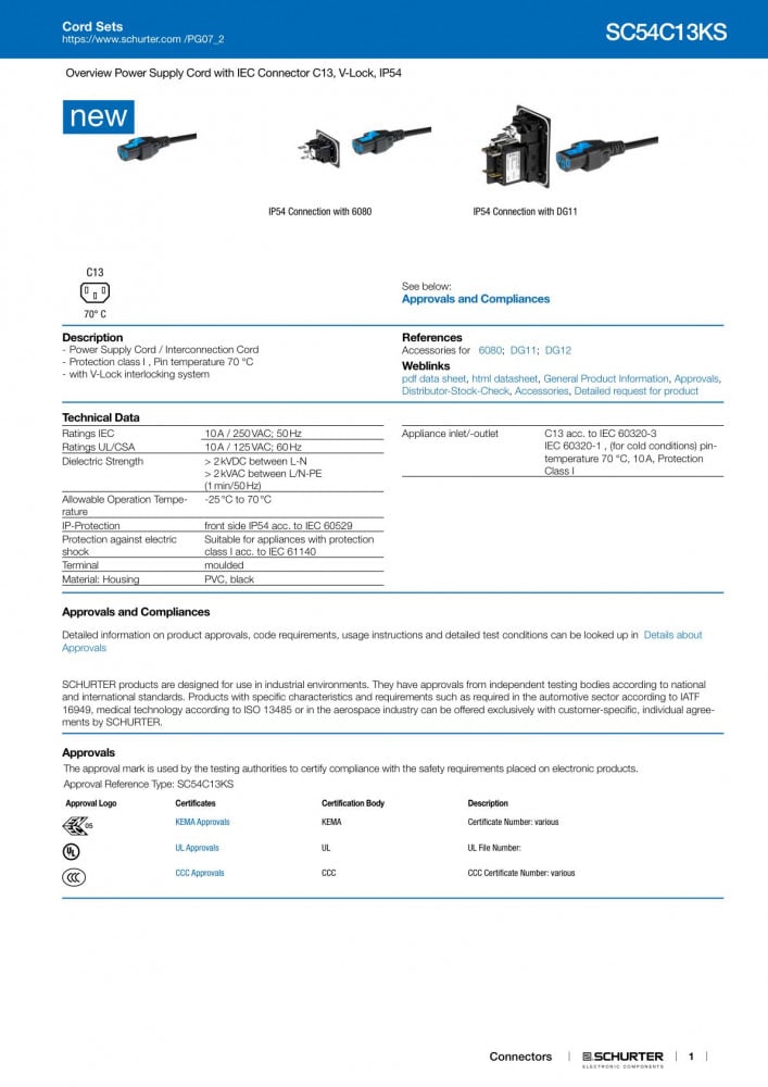 SCHURTER 3-133-810 technical document page 1
