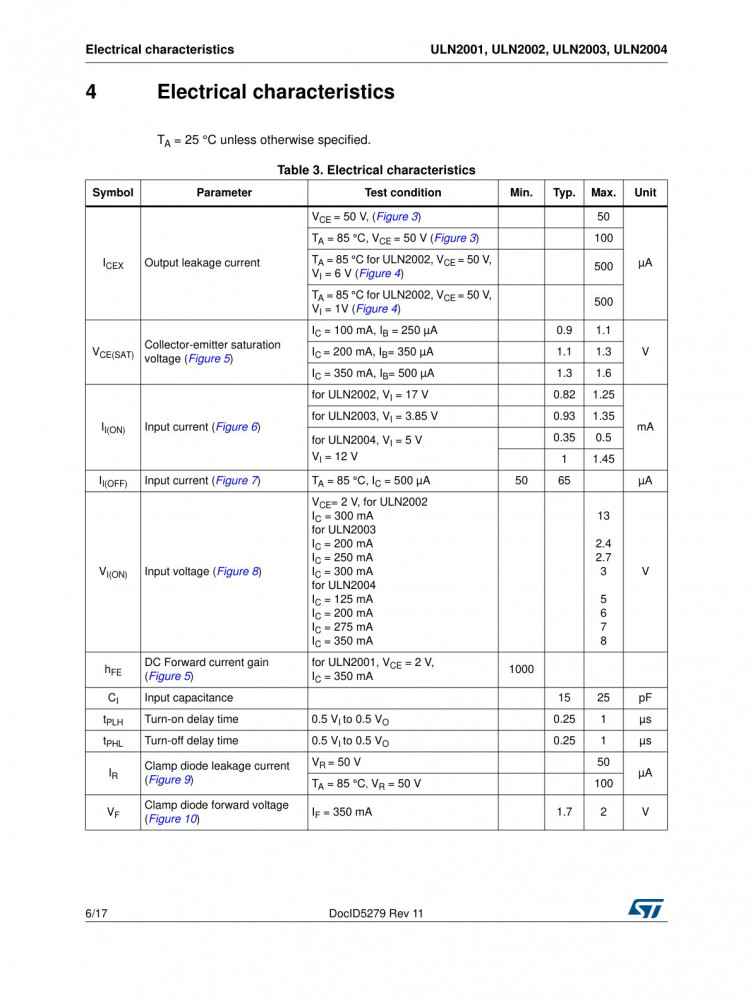 ULN2001A datasheet page 6