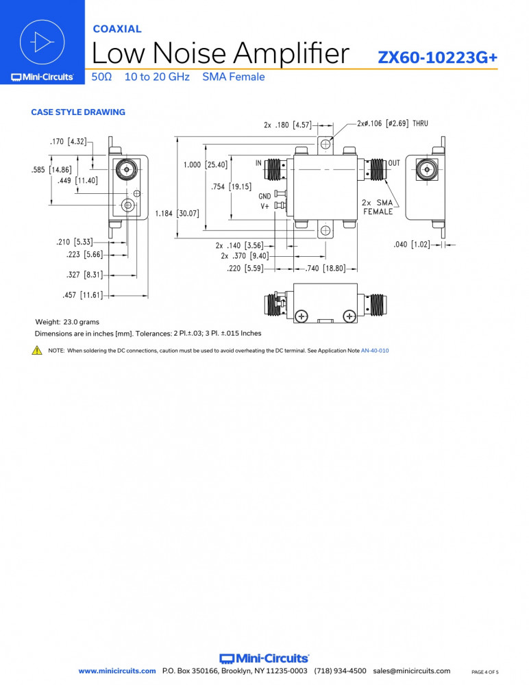 ZX60-10223G+ datasheet page 4
