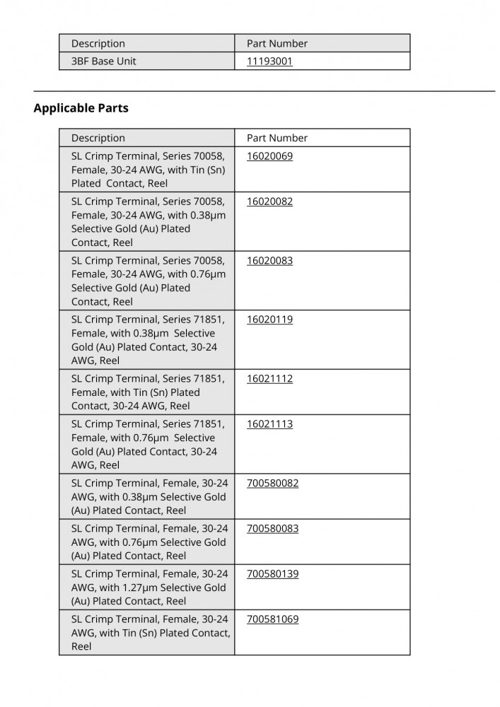 MOLEX 639103100 technical document page 3