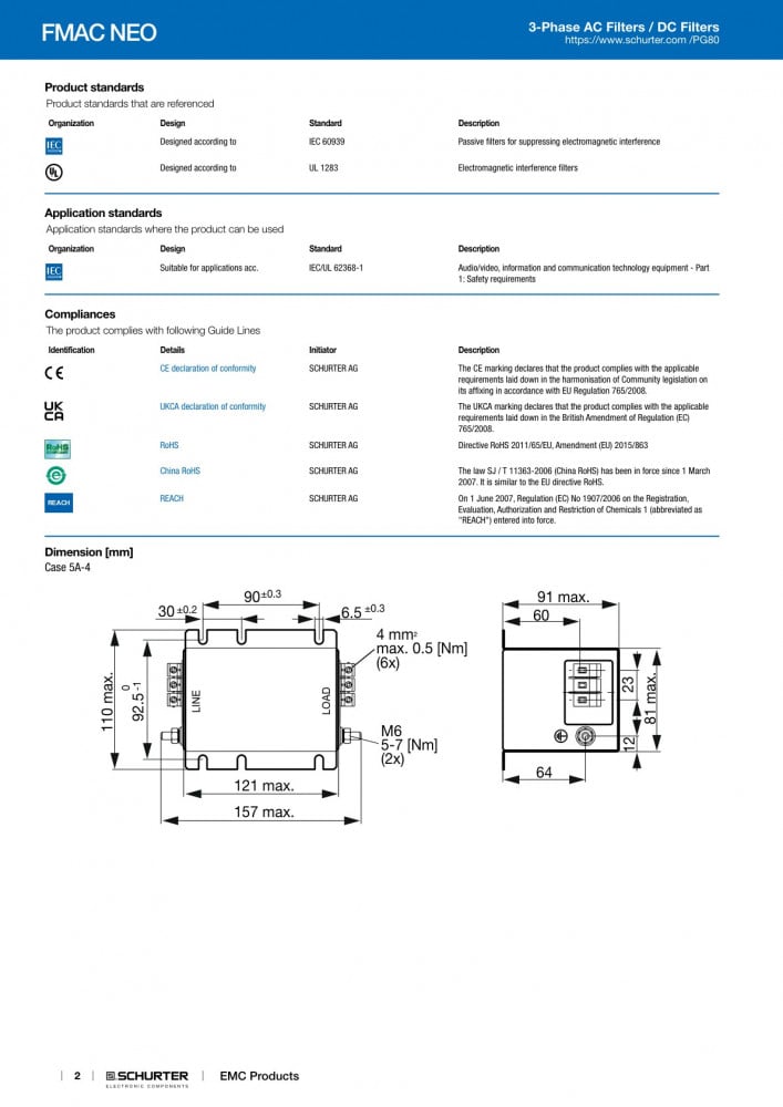 SCHURTER 3-138-291 datasheet page 2