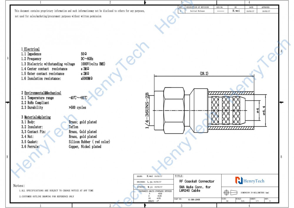 HL-SMA-J240B technical specification document