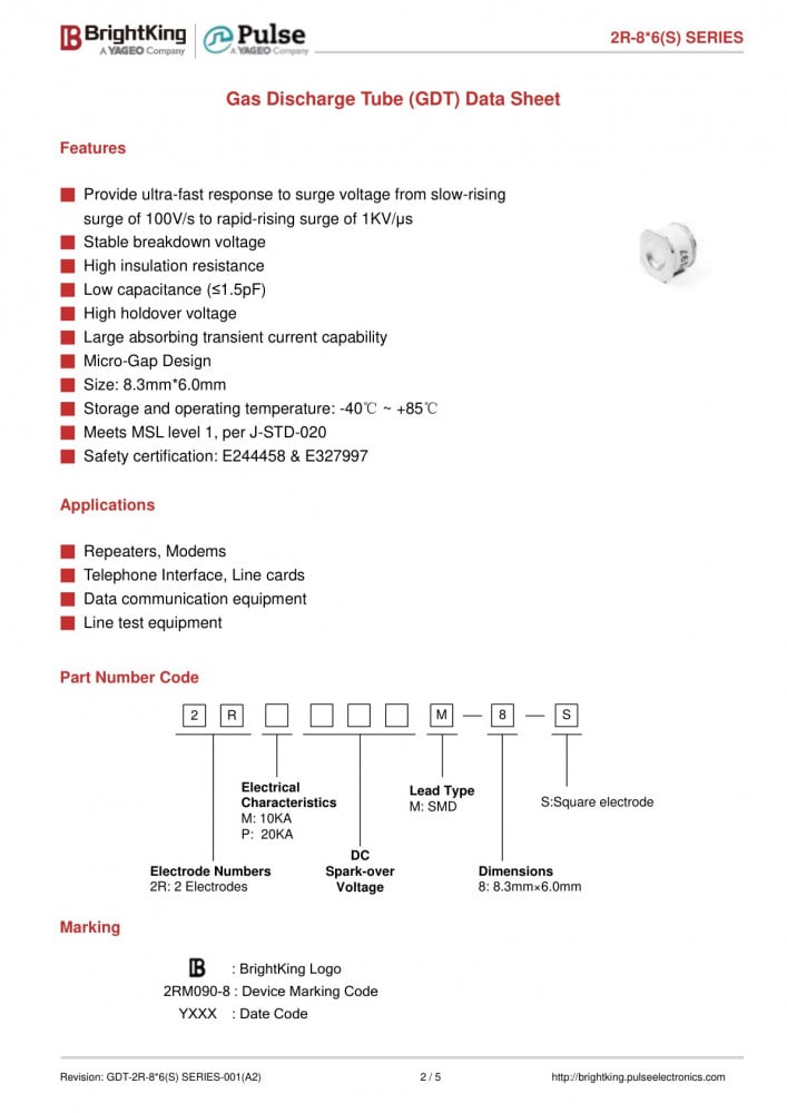 2RP600M-8-S datasheet page 1