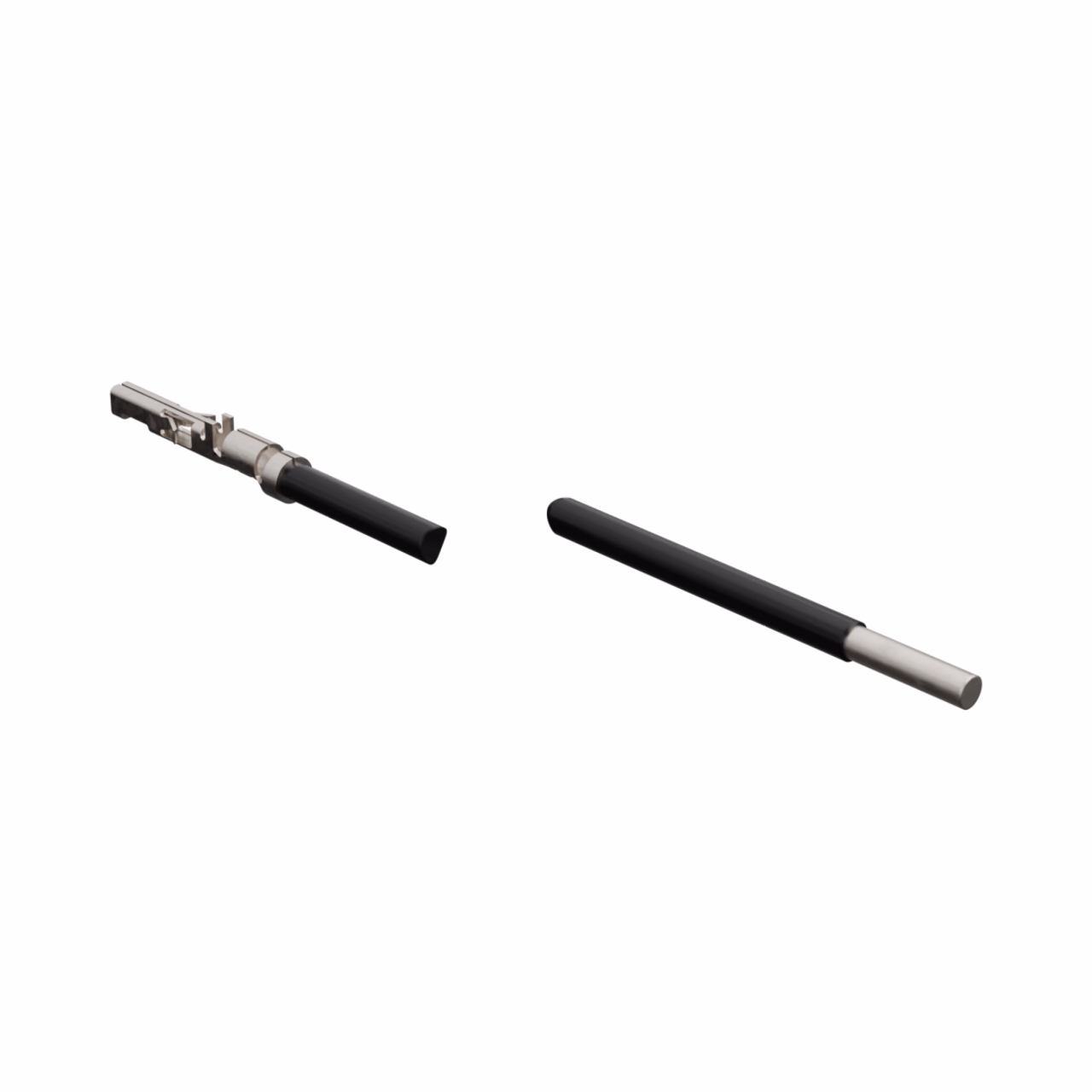 Pre-Crimped Lead Micro-Fit 3.0 Female-to-Pigtail, Tin (Sn) Plating, 75.00mm Length, 20 AWG, Black for sale