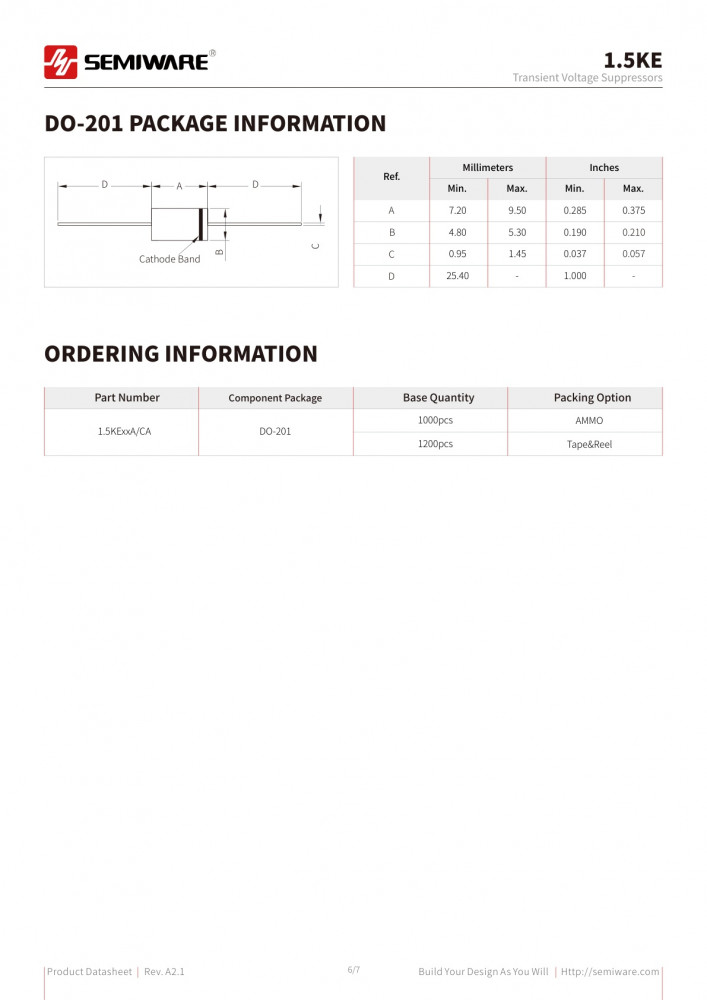 SEMIWARE 1.5KE series datasheet page 6