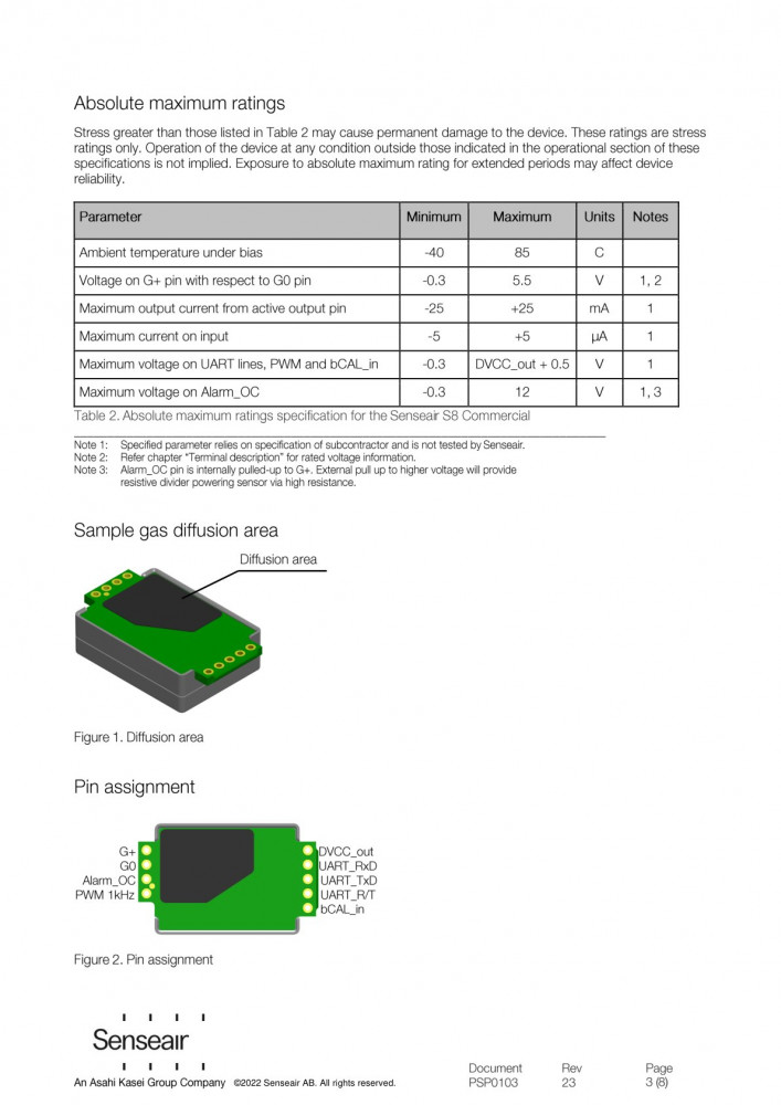 Senseair S8 Commercial document page 3