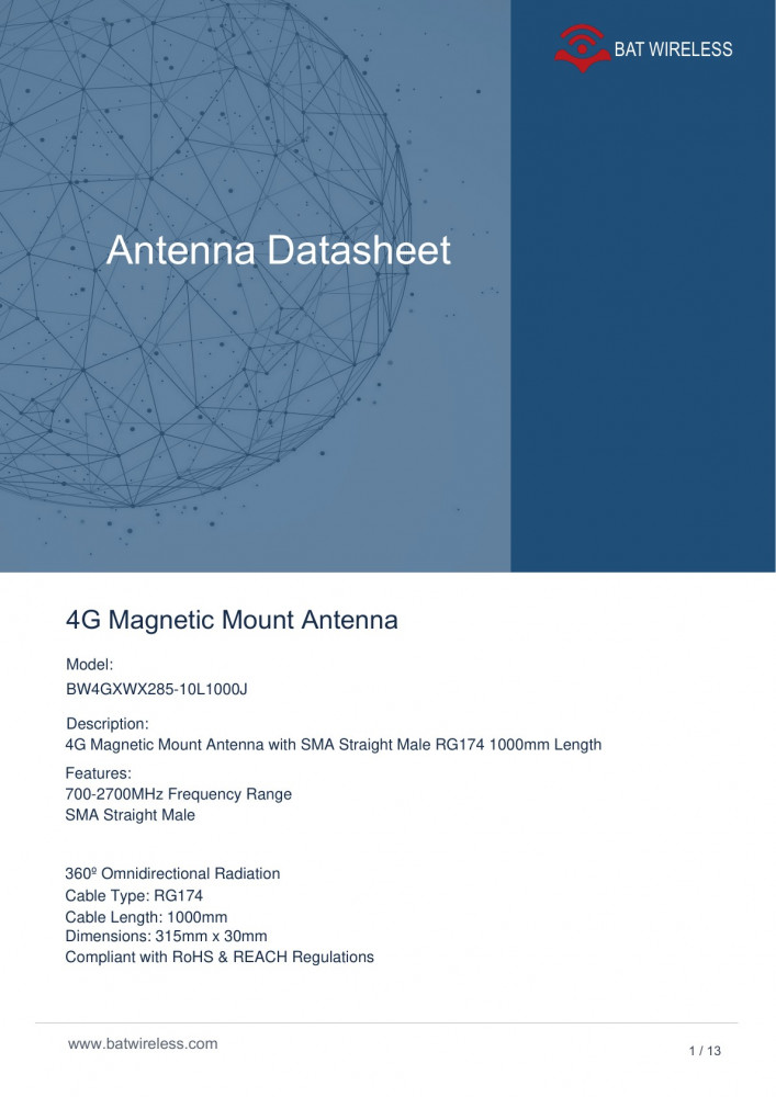 BW4GXWX285-10L1000J datasheet page 1
