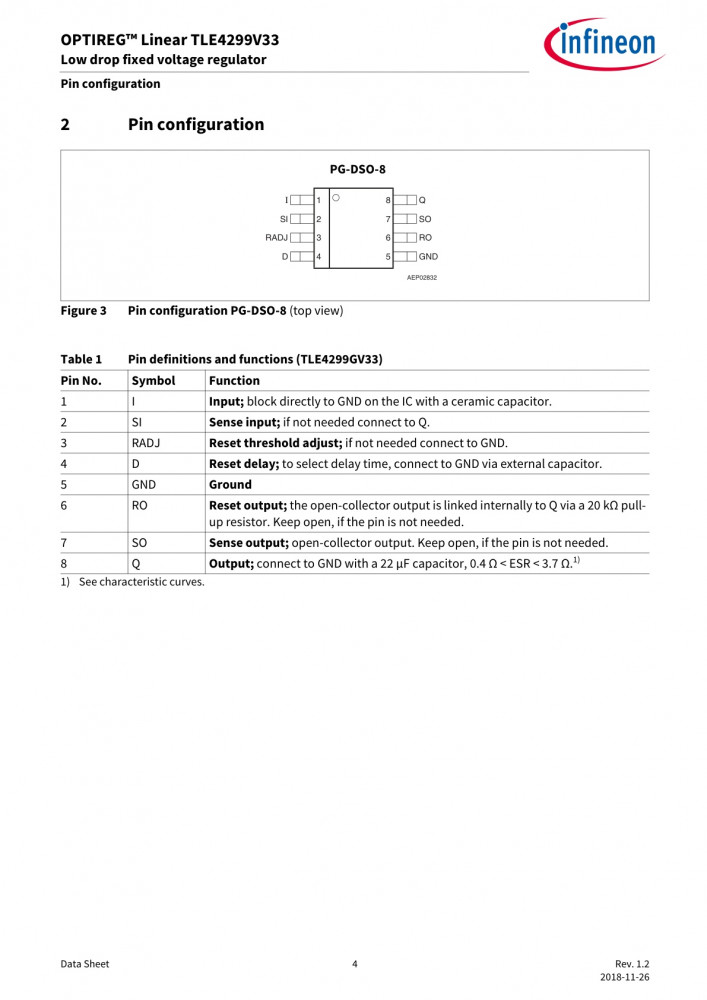TLE4299G technical document page 4