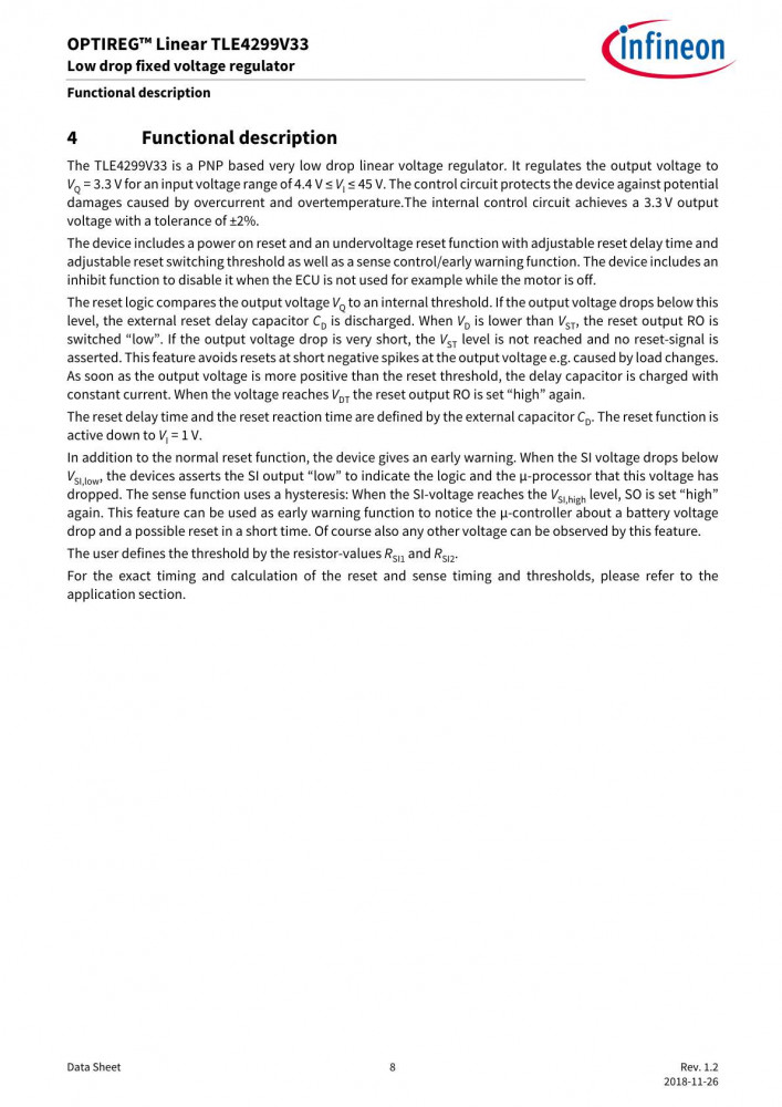 TLE4299G technical document page 8