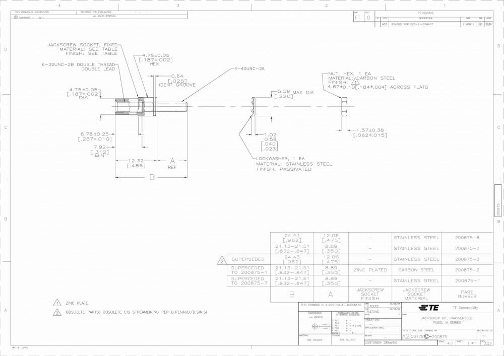 TE Connectivity 200875-8 controlled drawing preview