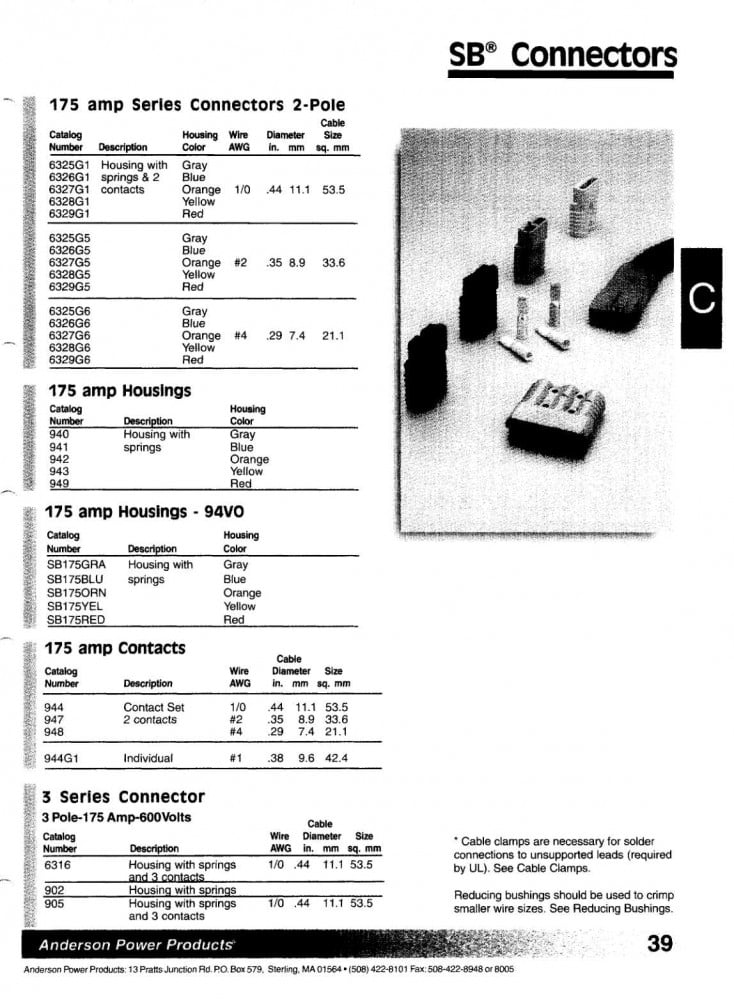 Anderson Power 6327G5 technical document page 1