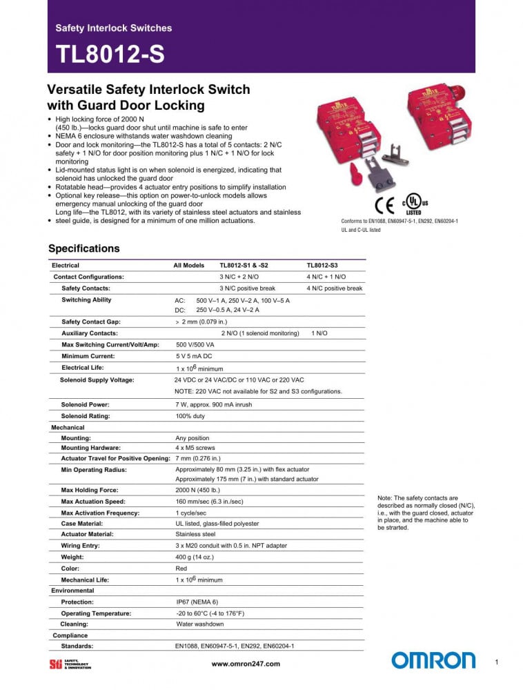 TL8012-S technical document page 1