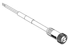 Mini-Change C-Size Double-Ended Cordset, 19 Poles, Male (Straight) to Female (Straight), 22/18 AWG, PUR Cable, 10.0m (32.81') Length