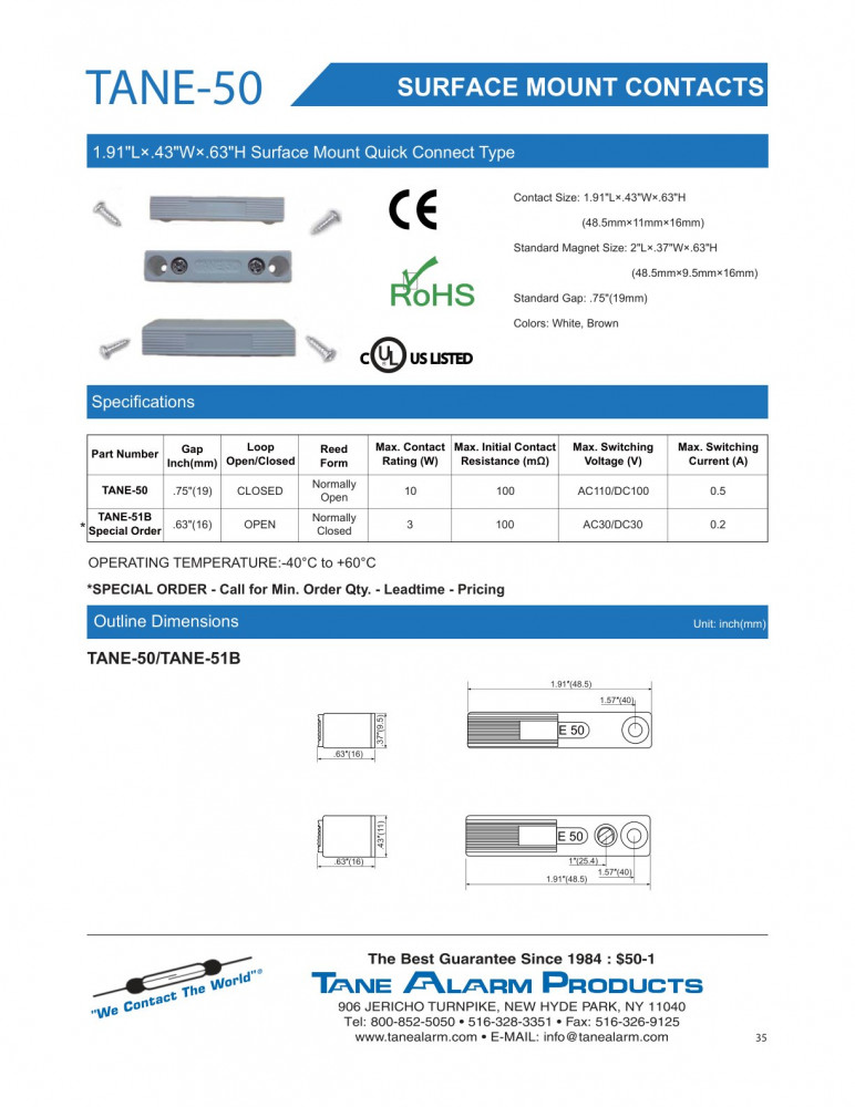 TANE-50 product document image