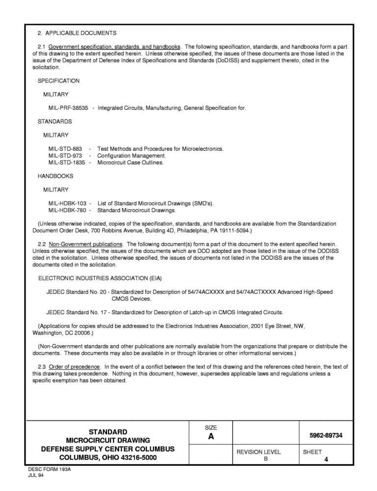 54ACT11004FK/B datasheet page 5