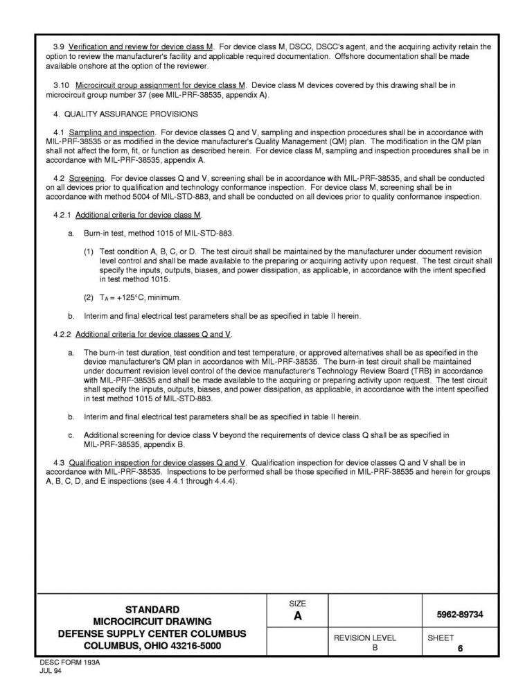 54ACT11004FK/B datasheet page 7