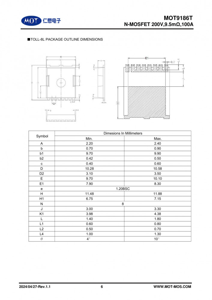 MOT9186T datasheet page 6