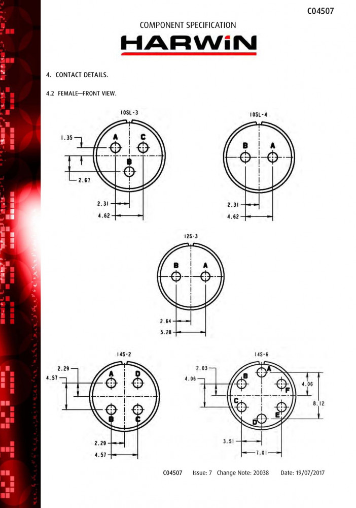 Harwin C90 specification page 6