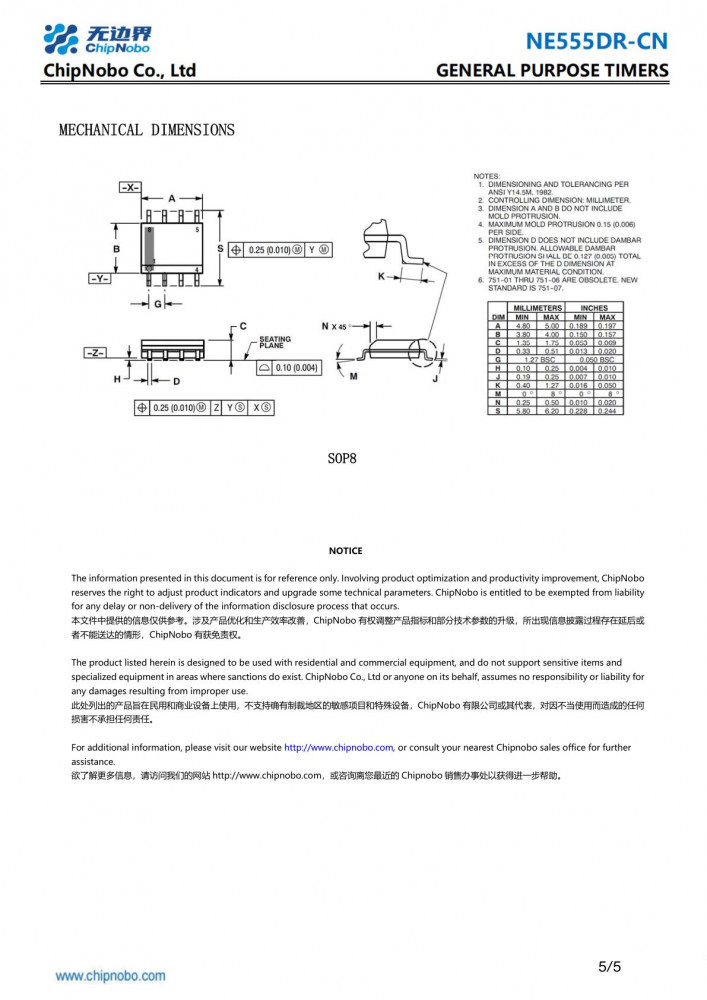 NE555DR-CN technical document page 5
