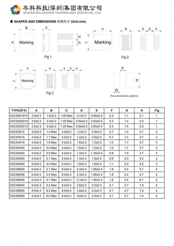CENKER CKCS series datasheet page 2