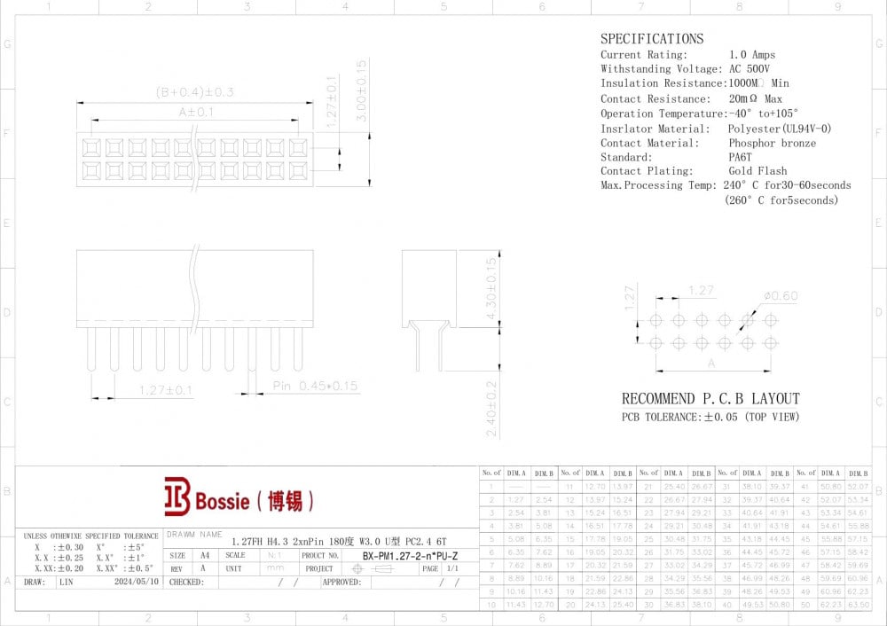 BX-PM1.27-2-2PU-Z technical drawing