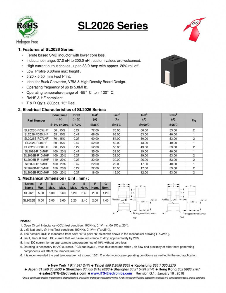 SL2026 datasheet page 1