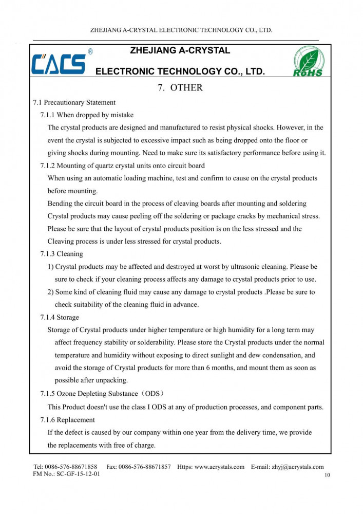 PMX405-LF specification document page 10