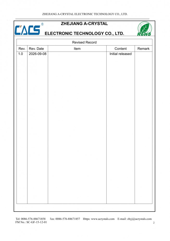 PMX405-LF specification document page 2