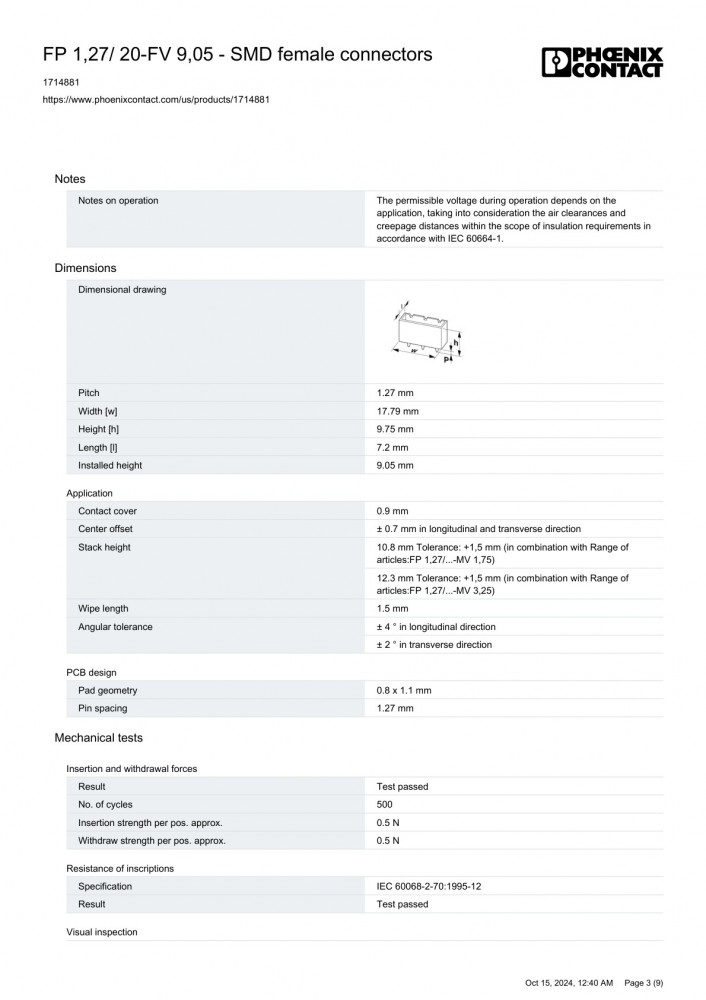 Phoenix Contact 1714881 product documentation page 3