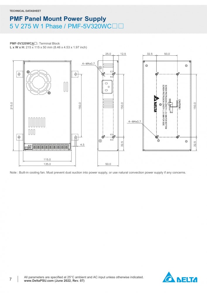 DELTA PMF datasheet page 7