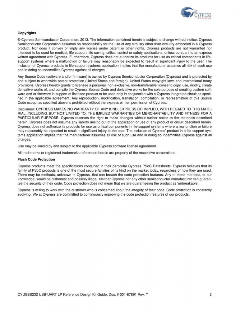 CYUSBS232 document page 2