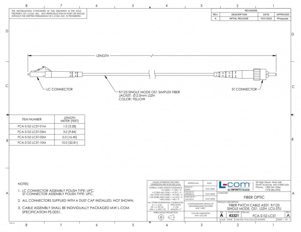 FCA-S1SZ-LCST-05M technical document preview