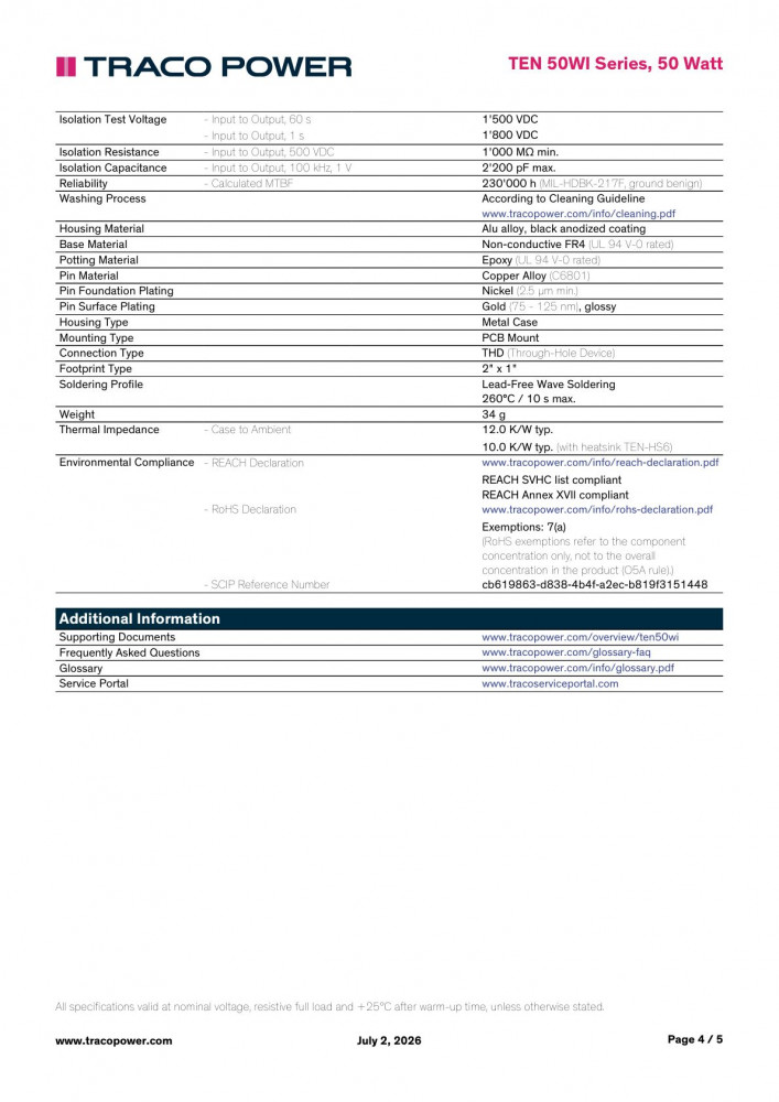 TEN 50-2411WI technical document page 4